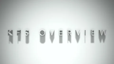kfs overview 3D title animation white te... | Stock Video | Pond5