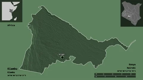 Kiambu location. Kenya. Administrative m... | Stock Video | Pond5