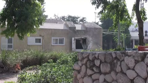 Kibbutz Kfar Aza one month after the Ham... | Stock Video | Pond5