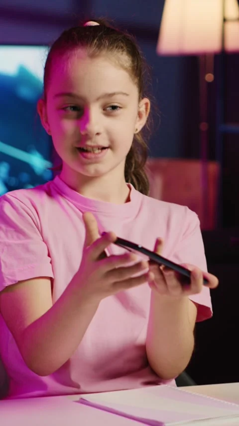 Kid content creator filming technology r... | Stock Video | Pond5