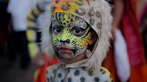 Face Paint Kid Stock Videos – Royalty-Free HD & 4K Videos