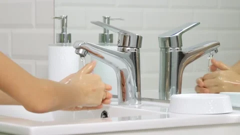 Kid Washing Hands, Child Disinfecting, G... | Stock Video | Pond5
