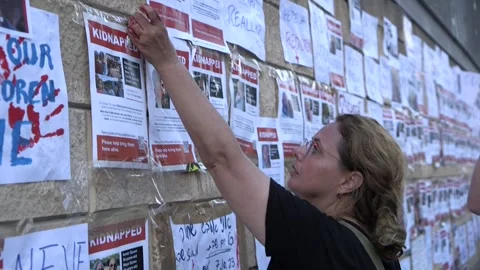 Kidnapped signs hanging | Stock Video | Pond5