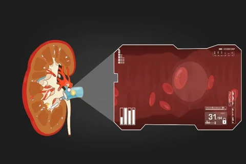 Kidney - Blood Stream - Vector Animation... | Stock Video | Pond5