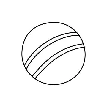 Kids ball. Sport equipment line sketch. Hand drawn doodle outline icon. Vecto Clip Art 168960591