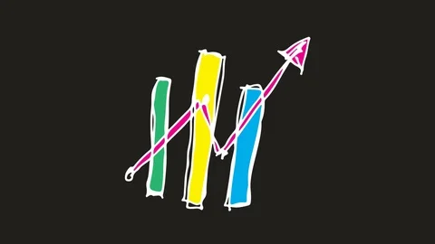 kids drawing black screen with theme of ... | Stock Video | Pond5