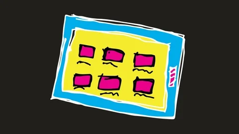 kids drawing black screen with theme of ... | Stock Video | Pond5