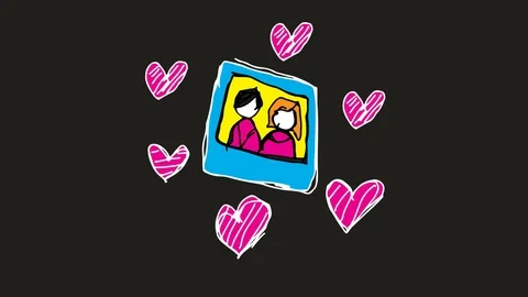 kids drawing black screen with theme of ... | Stock Video | Pond5