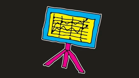 kids drawing black screen with theme of ... | Stock Video | Pond5