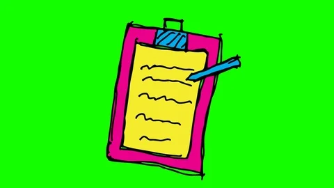 kids drawing green screen with theme of ... | Stock Video | Pond5