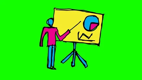 kids drawing green screen with theme of ... | Stock Video | Pond5