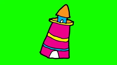 Lighthouse Drawing Stock Footage ~ Royalty Free Stock Videos | Pond5
