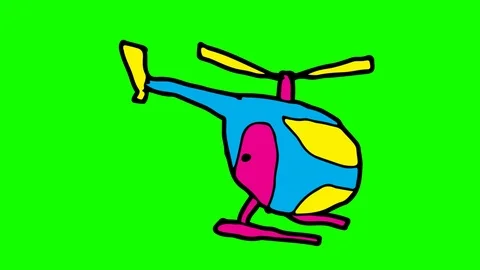 kids drawing green screen with theme of ... | Stock Video | Pond5