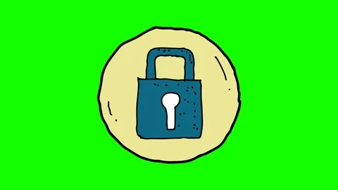 Lock Drawing Stock Footage ~ Royalty Free Stock Videos | Pond5