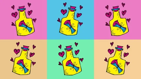 kids drawing pop art seamless background... | Stock Video | Pond5