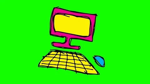 kids drawing symbol green screen with th... | Stock Video | Pond5