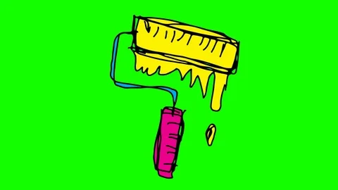 kids drawing symbol green screen with th... | Stock Video | Pond5