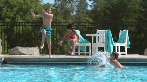 Pool With Kids Stock Footage ~ Royalty Free Stock Videos | Pond5