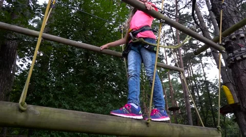 kids playing in adventures park | Stock Video | Pond5