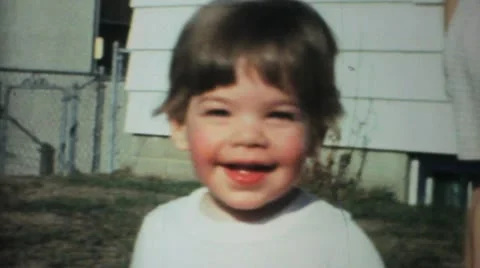 Kids Playing In The Backyard-1968 Vintag... | Stock Video | Pond5