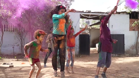 Kids playing with color at home During h... | Stock Video | Pond5