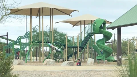 Kids playing in the community park playg... | Stock Video | Pond5