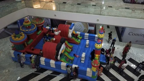 Kids Playing in kids play Zone inside AM... | Stock Video | Pond5