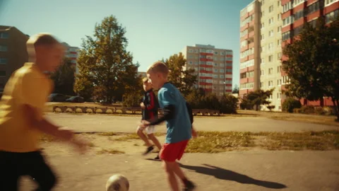 Kids Scoring Goal Playing Soccer | Stock Video | Pond5