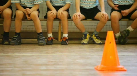 Kids stand up and run | Stock Video | Pond5