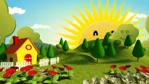 Kids TV Studio Set 09 - Virtual Green Sc... | Stock Video | Pond5