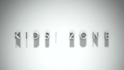 kids' zone 3D title animation with shado... | Stock Video | Pond5
