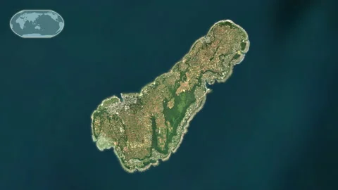Kikai Island - Japan close-up - satellit... | Stock Video | Pond5