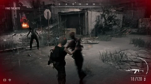 Killing the infected zombies on the map ... | Stock Video | Pond5