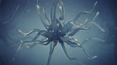Kinda alien sci-fi microorganism bacteri... | Stock Video | Pond5