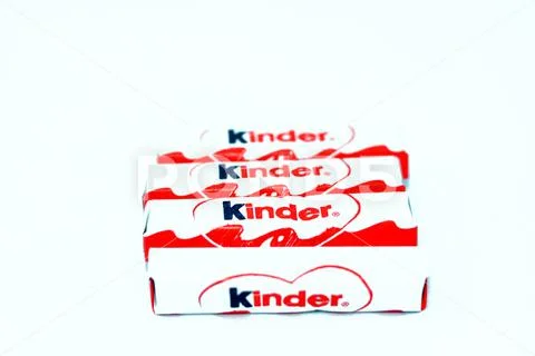 Kinder milk chocolate bars pack, a mini snack rich in milk, lait and ...