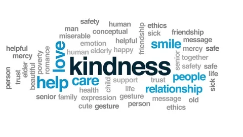 Kindness animated word cloud, text desig... | Stock Video | Pond5