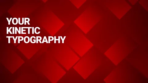 After Effects: Kinetic Typography with seamless red gradient background ...