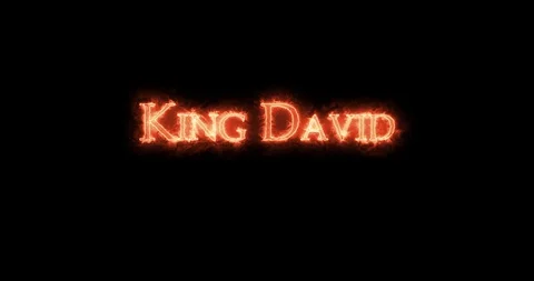 King David written with fire. Loop | Stock Video | Pond5