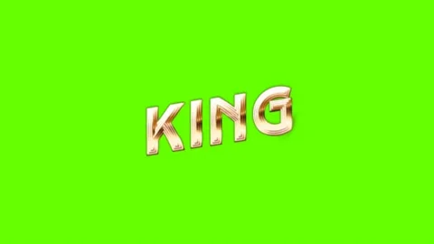King Neon Sign Appear On Green Screen Ba... | Stock Video | Pond5