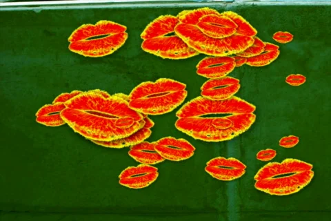 kissing lips animation | Stock Video | Pond5