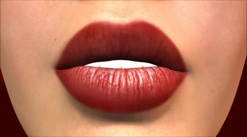 kissing lips animation | Stock Video | Pond5