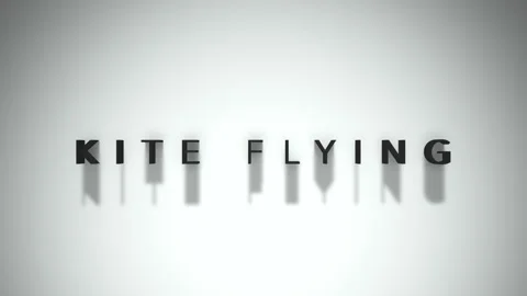 Kite Flying 3D title animation matte bla... | Stock Video | Pond5