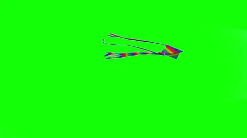Kite flying on green screen + alpha matt... | Stock Video | Pond5