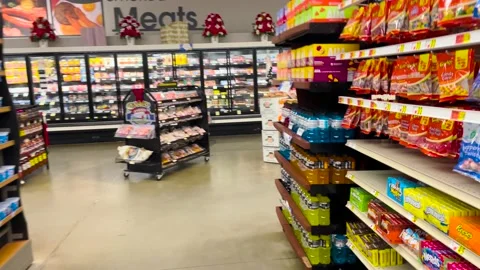 KJ's grocery store fall decor re-grand o... | Stock Video | Pond5