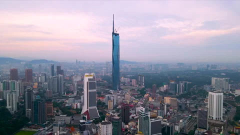 KL Tower with background of world's seco... | Stock Video | Pond5