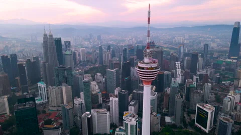 KL Tower with background of world's seco... | Stock Video | Pond5
