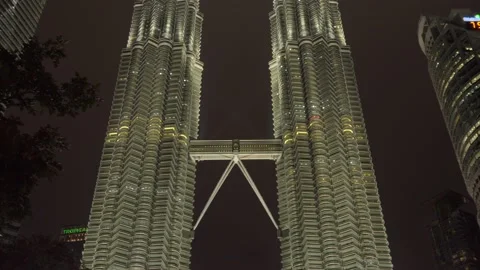 KLCC colorful fountain view at night Pet... | Stock Video | Pond5