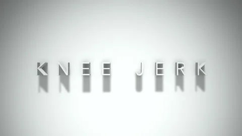 knee jerk 3D title animation with shadow... | Stock Video | Pond5