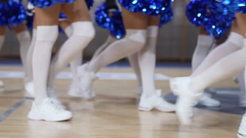 Cheerleaders Wearing Socks On Couch