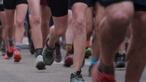 Crowd Running Towards Camera Stock Video Footage | Royalty Free Crowd ...